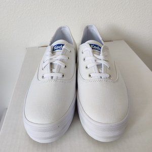 Keds | Shoes | Keds The Platform Canvas White Womens Shoes | Poshmark